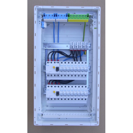 Hager Verteiler Aufputz VA36CN 3-reihig komplett fertig verdrahtet